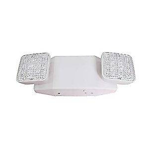 LIT-PaTH LED Emergency Lighting Fixtures with 2 LED Heads and Back Up Batteries- US Standard Exit Light, UL 924 and CEC Qualified, 120-277 Voltage, 1-Pack