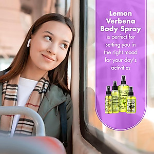Eclectic Lady Body Spray for Women, 8 Oz Lemon Verbena Body Mist with Long-Lasting Fragrance, Fresh, Wonderful Scent for Spring & Summer, Floral & Fruity Perfume for Women with Orange, Daily Use
