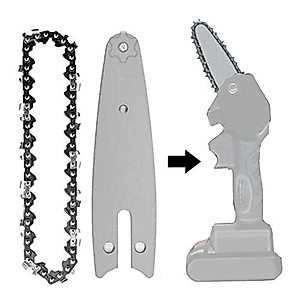 PLGEBR 4 Inch Mini Steel Chainsaw Chain Woodworking Tool Pruning Garden Saw Parts Accessory Replacement Pruning
