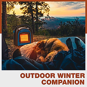 BLUU Propane Heater for Outdoor and Indoor Use 10,000 BTU with Thermostat, Portable Tent Heaters for Camping, Patio, Garage, Tip-Over & Overheat Protection for Safe CSA Compliance (Orange)
