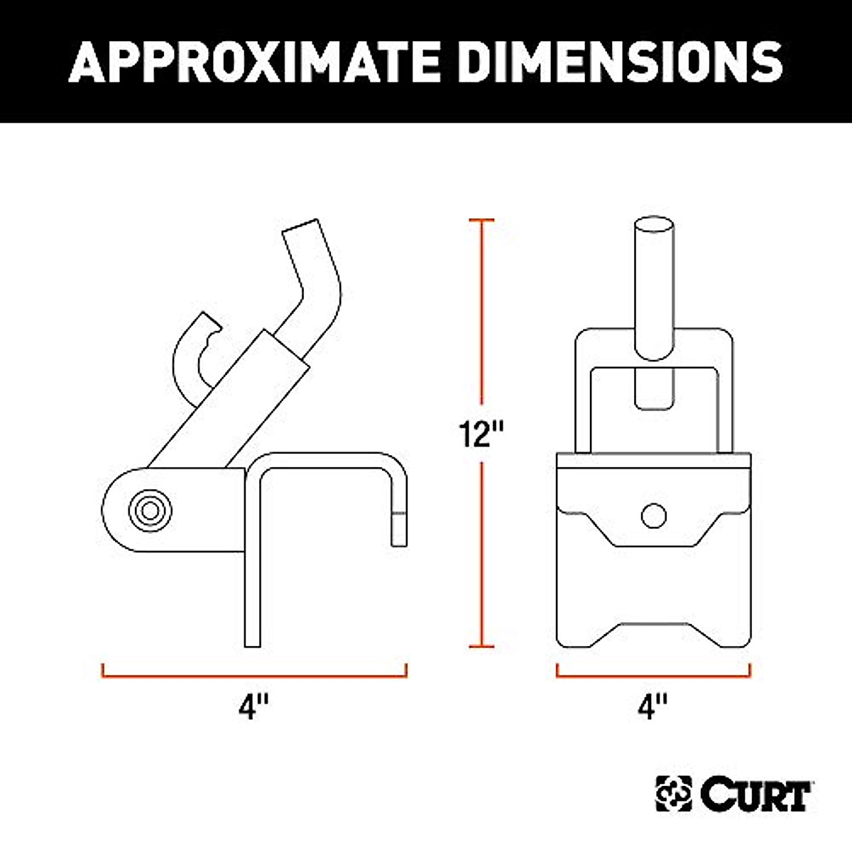 CURT 17008 Replacement Weight Distribution Hitch Hookup Bracket