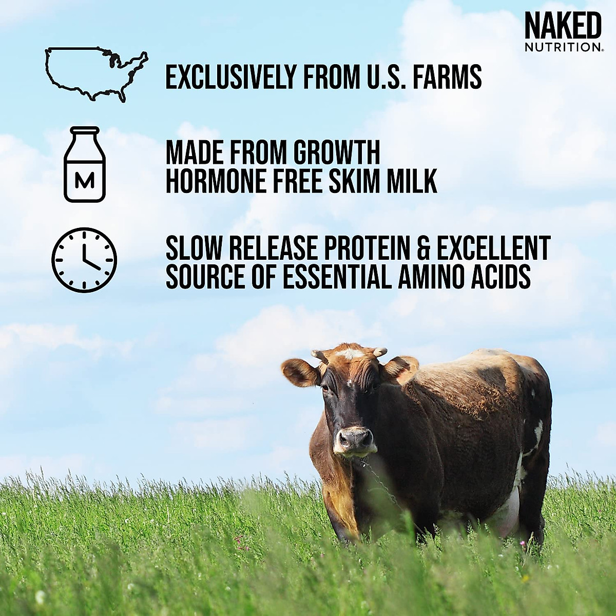 NAKED Grass Fed Protein Bundle: 1LB Casein and 1LB Vanilla Whey
