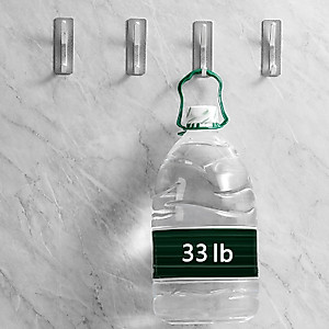 Paoli Heavy Duty Self Adhesive Hooks - Sturdy self Adhesive Hooks for Home, School and Office Easy to fit and Remove （ Black ，Set of 4）