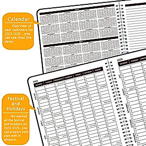 Office Planner July 2023 - June 2025 Monthly Calendar Planner - 9×11 Inch Time Management Personal Planner Hard PVC Cover with Spiral Bound
