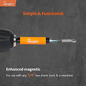 Swozzto 5PCS 1/4" Hex Shank Magnetic Drive Guide(Length:3.15"),Drill Bit Tip Holder for Prevent Screws Shaking When Driving