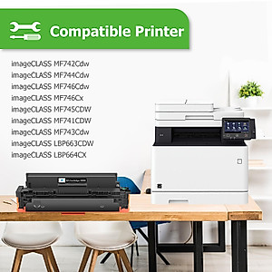 Aztech Compatible Toner Cartridge Replacement for Canon 055 055H Toner Cartridge for Canon Color ImageClass MF743Cdw MF741Cdw MF745Cdw LBP664Cdw MF743 Ink with Chip (Black Cyan Magenta Yellow, 4-Pack)