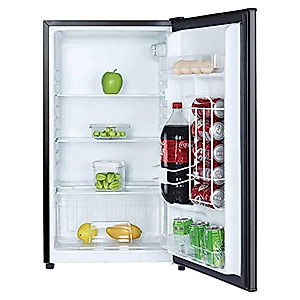 Magic Chef MCBR440B2 4.4 Cubic Feet Compact Mini Refrigerator & Freezer with Adjustable Temperature Control, Black