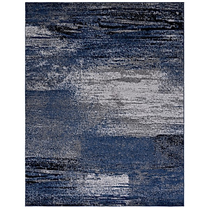 SAFAVIEH Adirondack Collection Area Rug - 9' x 12', Grey & Blue, Modern Abstract Design, Non-Shedding & Easy Care, Ideal for High Traffic Areas in Living Room, Bedroom (ADR112H)