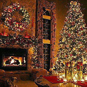 QDY -Net Lights Outdoor Mesh Lights LED Bush Lights 8 Modes Decor Lights for Home Fence Garden Roof Window Indoor Decoration,2 Warm White,6x4m 880LED