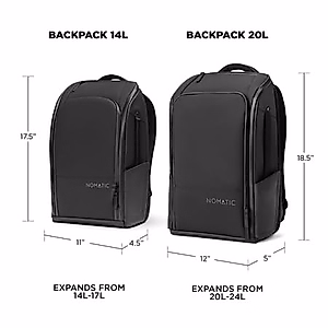 NOMATIC Backpack - Water-Resistant RFID Laptop Bag 20L - Updated 2020 V2