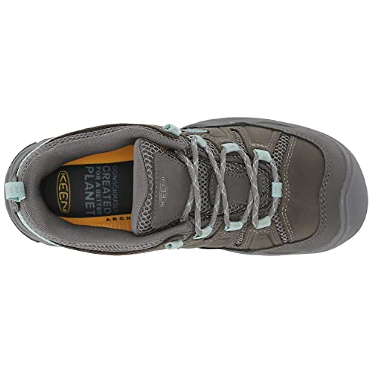 KEEN Women's Circadia Vent Low Height Breathable Hiking Shoes, Steel Grey/Cloud Blue, 8.5