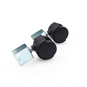 Rubber Swivel Castor Wheel,2inch Furniture Caster,Double Castor with Brake Lock,Universal 360 Degree Rotating,with U-Brack(25mm/1in)