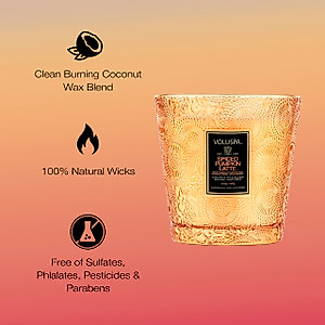 Voluspa Spiced Pumpkin Latte, 2 Wick Boxed Hearth Candle, 16.5 Ounce, 60 Hour Burn Time, All Natural Wicks and Coconut Wax for Clean Burning, Vegan, Poured in The USA