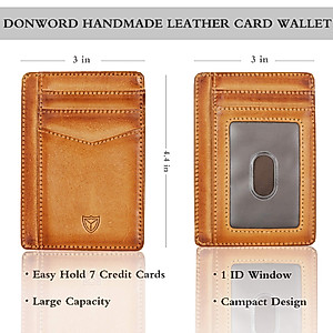 Slim Men Wallet Leather Card Holder RFID Thin Card Case Front Pocket Wallet