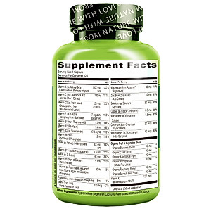 NATURELO Mens Multivitamins for Men 50+ - One Daily Multivitamin for Men with Vitamins, Minerals & Organic Whole Foods, Boost Energy & Health, Non-GMO, 120 Vegetarian Capsules