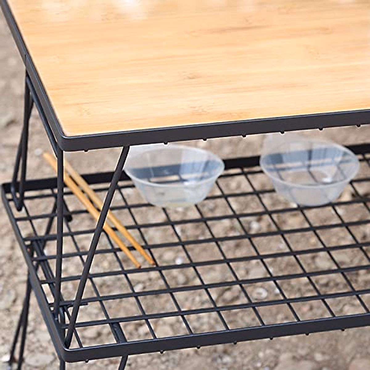 SUNESA Portable Picnic Table Outdoor Camping Folding Net Table Camping Self-Driving Tour Picnic Barbecue Grid Tea Table Rack Foldable Camping Table