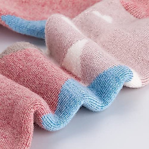 OutdoorMaster Kids Ski Socks 2 Pack - Merino Wool Blend, Over the Calf Design (M, Mt View - 2)