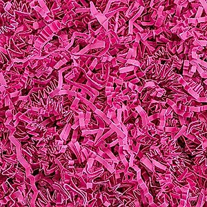 MagicWater Supply Crinkle Cut Paper Shred Filler (4 oz) for Gift Wrapping & Basket Filling - Pink
