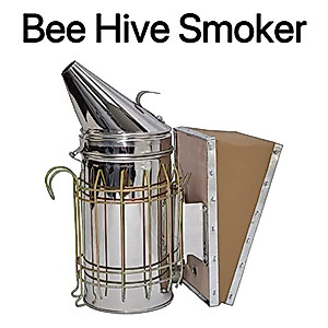Honey Lake Bee Smoker Kit, Bee Smoker for Beekeeping Included Bee Hive Smoker with 54Pcs Bee Smoker Pellets, 2 Bee Hives Tools, Frame Holder Grip, Uncapping Fork, Beekeeping Supplies for Beekeeper