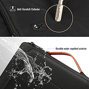 FINPAC 12.9-13 Inch Tablet Laptop Sleeve Case, Briefcase Shoulder Bag for MacBook Pro 14, iPad Pro 12.9 2018-2022, MacBook Air 13 2018-2022, MacBook Pro 13 2016-2022, Surface Laptop Go, Black