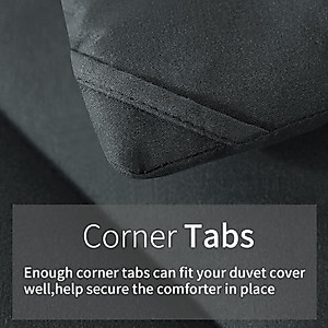 HYLEORY Twin Size Comforter Set with 1 Pillow Sham - Down Alternative Bed Comforters Bedding Sets for All Season - Lightweight - Machine Washable - Dark Grey