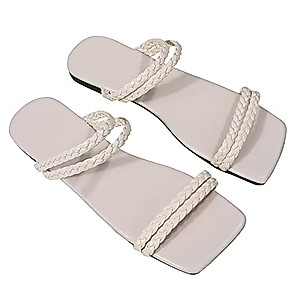 Sandals Beach Summer Open On Flat Slip Women's Toe Weave Breathable Color Slippers Slippers Women Cute Animal