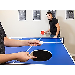 Hathaway Newport 7-ft Pool Table Tennis Combination with Dining Top, Two Storage Benches with Accessories - Driftwood