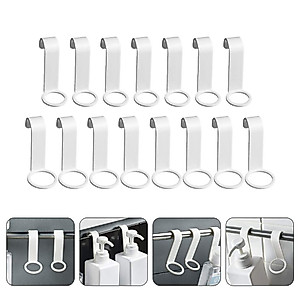 16pcs Shampoo Holder Hooks Bathroom Bottle Holder Shower Gel Bottle Rack Hangers Liquid Soap Shower Holders for Bathroom