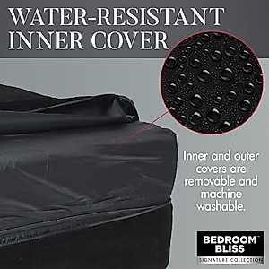 BEDROOM BLISS Love Toy Cushion for Men, Women & Couples. Great for Sexual Positioning & Deep Penetration, Saddle-style Mount with Toy Pocket. High-Density Foam. Easy to Clean Covers. 1 Piece, Black