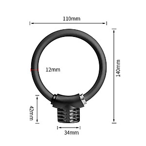 1Pc Bicycle Bold Steel Rope Portable Mini Ring Lock Mountain Bike Road Lock Portable Convenient Lock