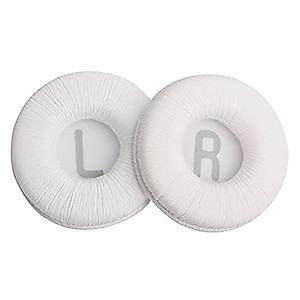 Smalibal 1 Pair Headphone Sleeves Faux Leather Headset Pads Replacement Wireless On-Ear Headphones, Ear Pads/DIY Installation White