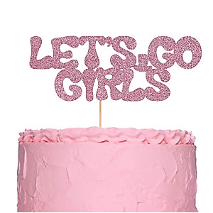 Let’s Go Girls Bachelorette Cake Toppers - Wedding Party Decorations, Bridal Shower Decoration, Bachelorette Party Scene Photo Props, Nashlorette Girls Theme Garland, Be Eengagement Shower Favor