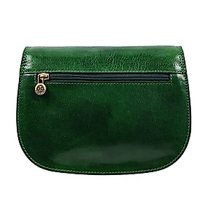 Time Resistance Leather Cross Body Bag for Women Shoulder Bag Messenger Purse (Green) - Gift Box Included