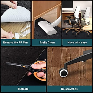 MTRACE Mat 23"x 17" Hardwood Floor Protector Indoor Doormat Desk Chair Mat Computer Rolling Chair Mat Multi-Purpose Low-Pile Front Door Mat (23"x 17")