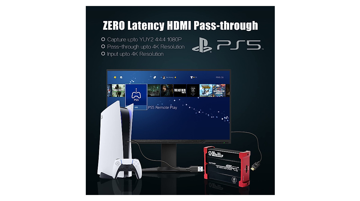 Mirabox Capture Card - 1080P 60FPS Streaming Solution