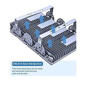 Kekeou Stadium Lights LED Flood Light Outdoor Field Lights 400W Exterior 44000LM 6500K IP67 Waterproof Adjustable Lighting Arena Lights
