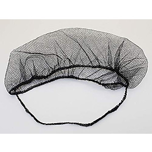 ELEGANTLIFE 300 Pieces Disposable Nylon Honeycomb Royal Beard Protector nets, Latex Free (Black)