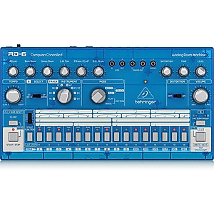 Behringer RD-6-BB Analog Drum Machine - Blue Translucent