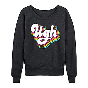 Instant Message - Ugh Rainbow - Women's Lightweight French Terry Pullover - Size 2 X-Large