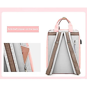 Hopecn Anti-Theft Backpack Convertible Backpack Purse Tote Bag for Women Laptop Backpack Travel Casual Daypack with USB Port