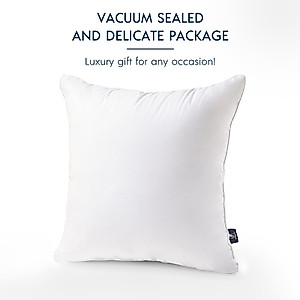 Phantoscope 18x18 Pillow Insert - Throw Pillow Insert with 100% Cotton Cover - 18 Inch Square Form Microfiber Pillow Sham Stuffer - Couch Cushion Pillow, 1 Count (Pack of 1)