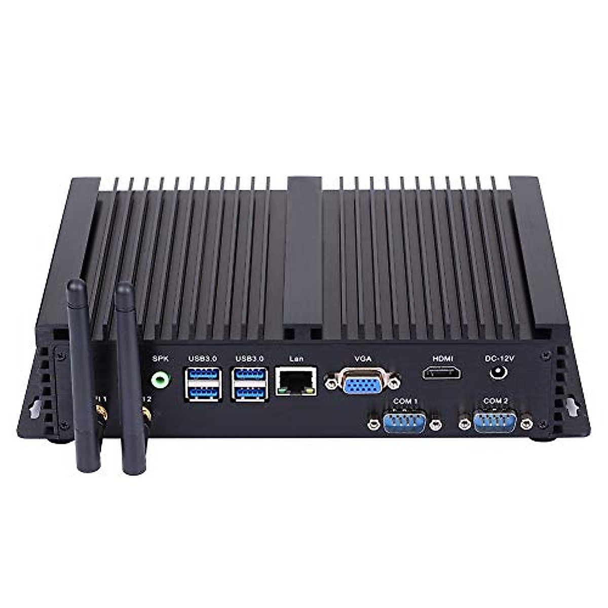 HUNSN Fanless Industrial Computer, IPC, Mini PC, Windows 11 or Linux Ubuntu, I7 1165G7 1185G7, IM03, VGA, HDMI, LAN, 2 x COM RS232, 3 x USB2.0, 4 x USB3.0, Support WOL, 16G RAM, 256G SSD, 1TB HDD