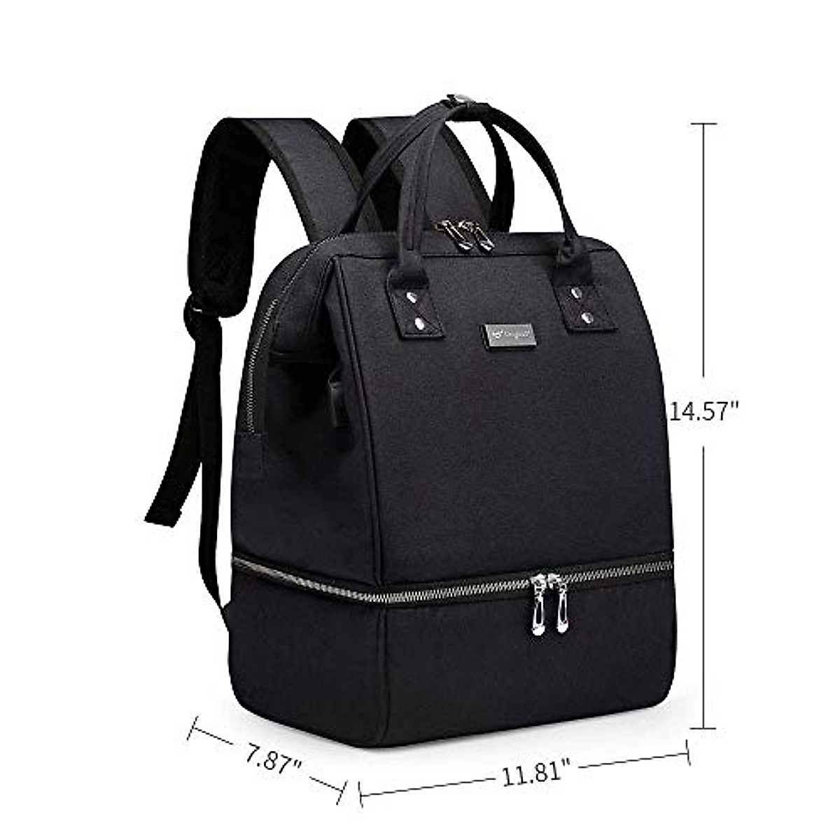 Breast Pump Bag Backpack, GOGOSO Pumping Bags with Cooler for Work Mom Breast Pump Carrying Diaper Bag Baby Shower Gifts（No Include Ice Pack）