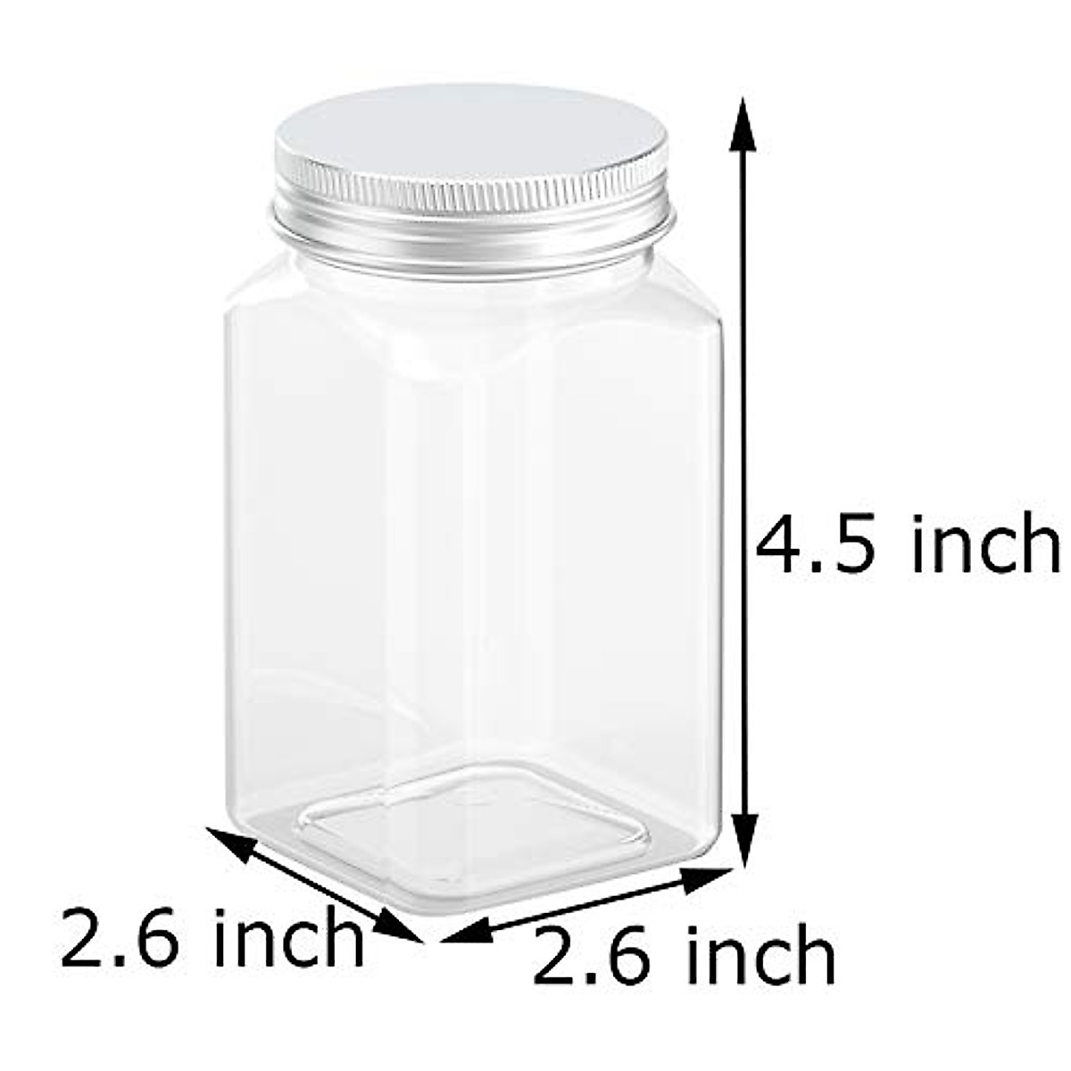 Axe Sickle 12 Ounce Clear Plastic Jars Storage Containers With Lids For Kitchen & Household Storage Airtight Container 3 PCS