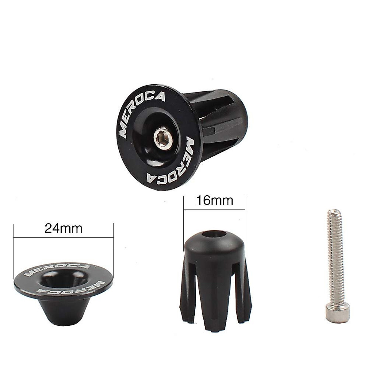 1 Pair Aluminum Bike Handlebar End Plugs Expanding Locking Bar End Caps for Road Bike Mountain Bike MTB BMX Fixie Bar End for Handlebar Grip (Red)