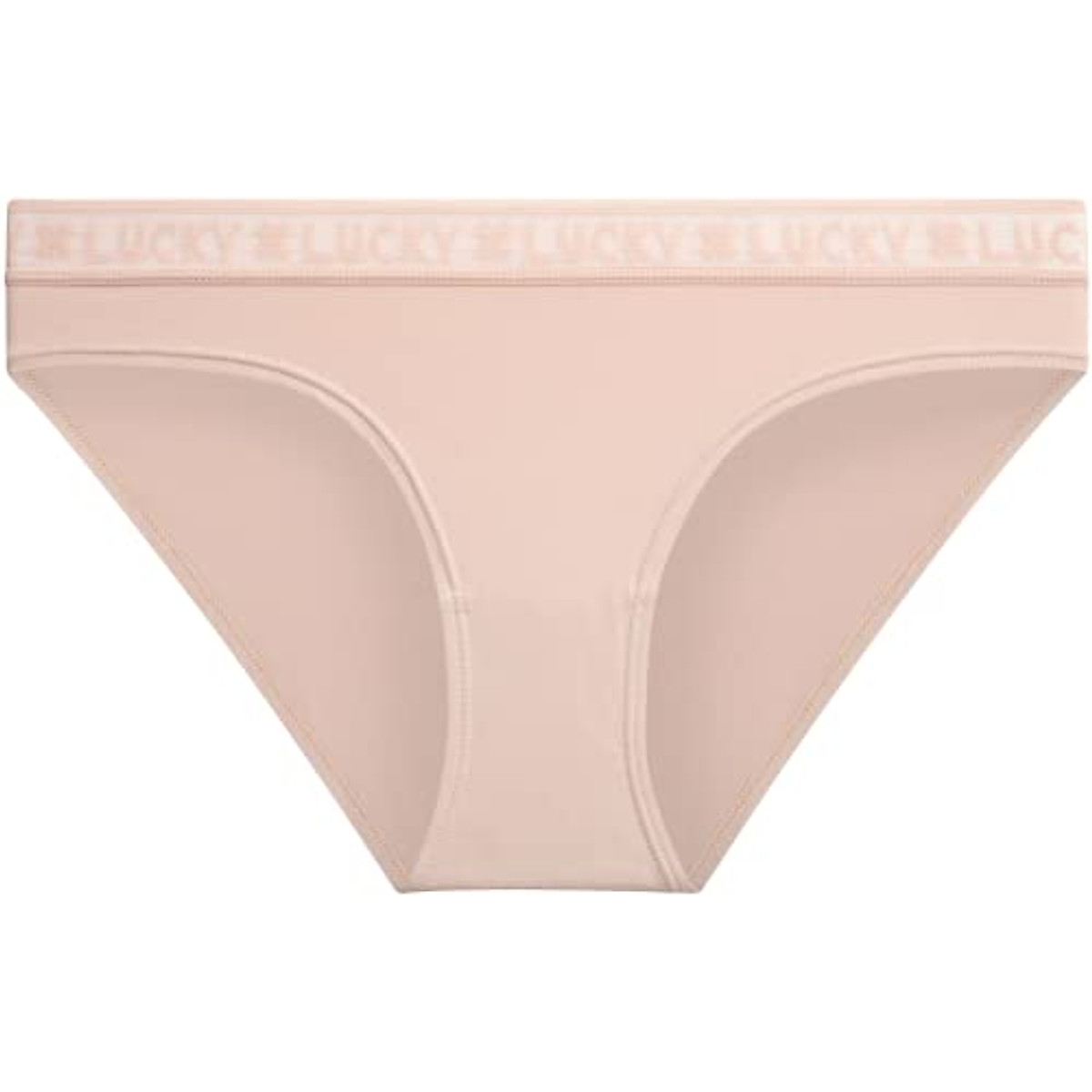 Lucky Brand Women's Underwear - 10 Pack Microfiber Bikini Panties (S-XL), Size X-Large, Gardenia/Naturale/Sphinx/Silver Sconce/Black