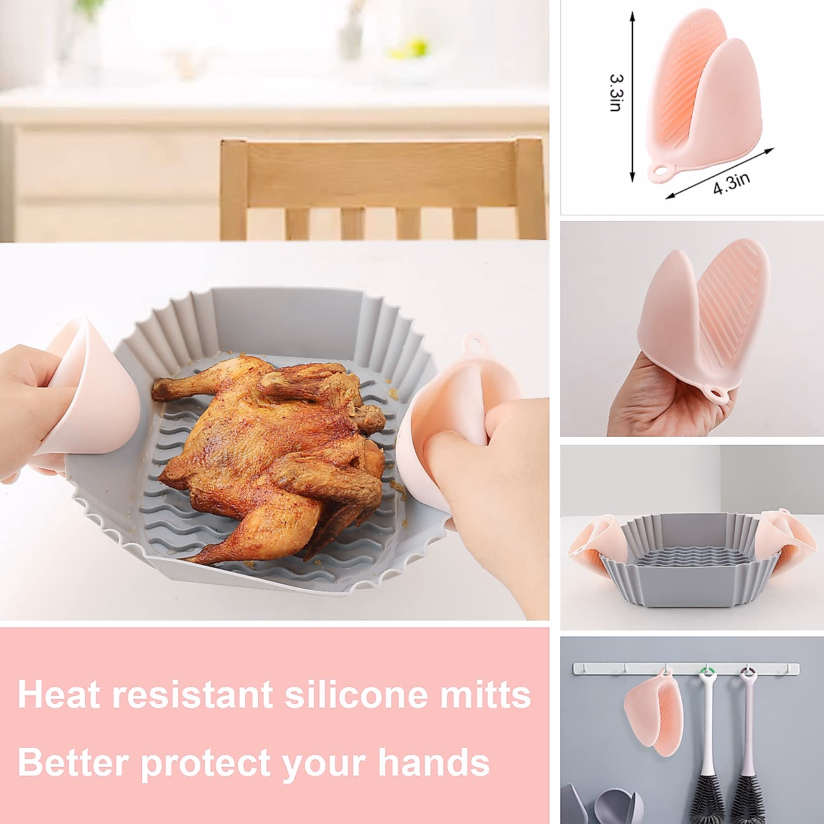 Silicone Air Fryer Liners 8inch 2PCS