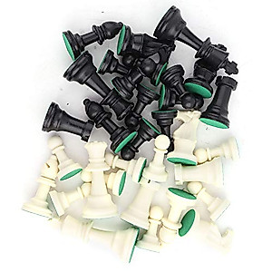 Chess Set,Plastic Chessmen Set International Chess Game Complete Chessmen Set(Large-75mm)