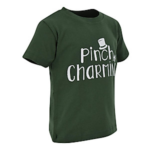 Unique Baby Boys St Patricks Day Pinch Charming Shirt (18 Months, Green)