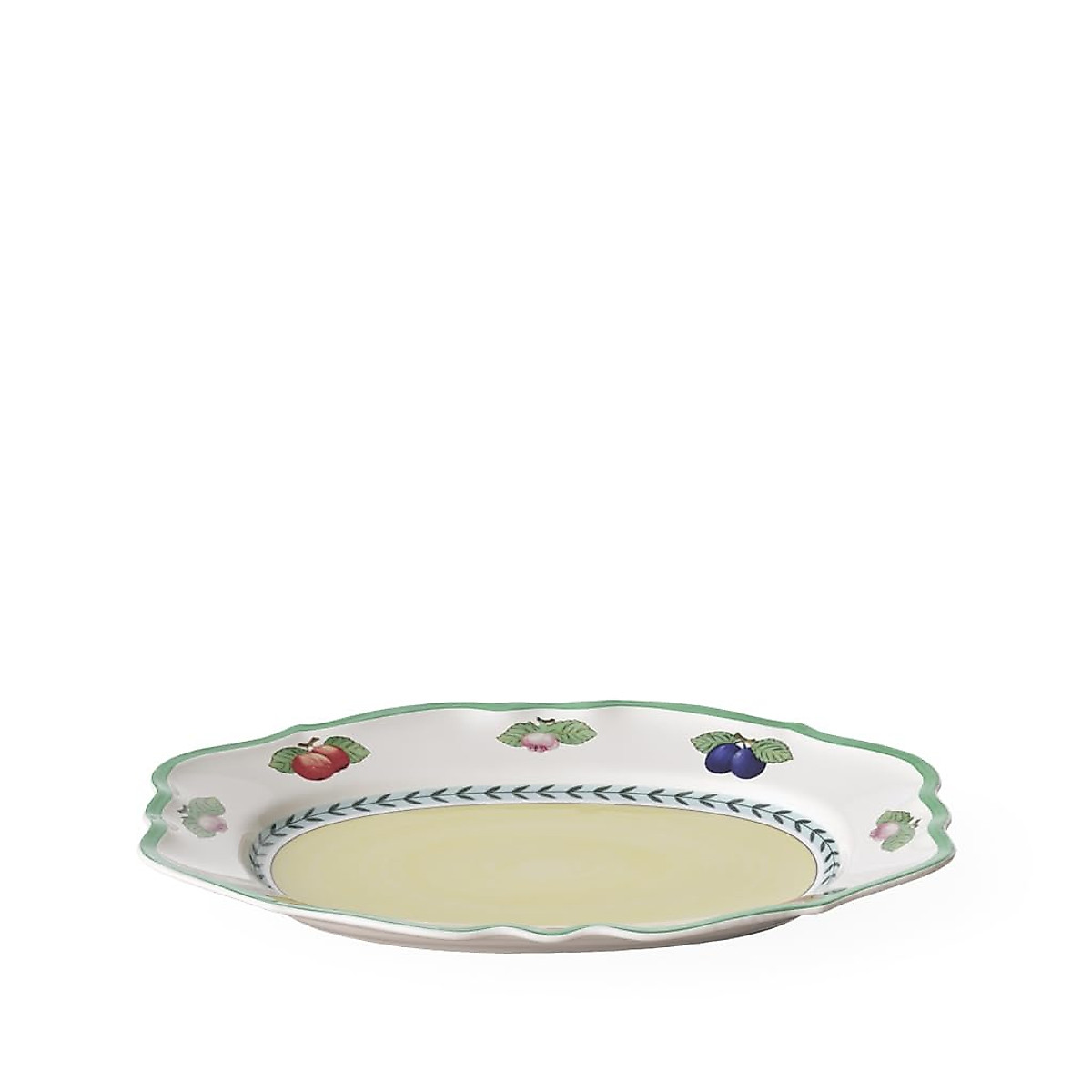 Villeroy & Boch French Garden Fleurence Oval Platter, 17.25 in, White/Multicolored